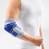 Behandling af golf- og tennisalbue med albuebandager og skinner